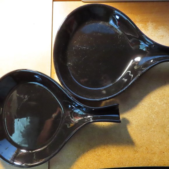 Hall | Kitchen | 2x Hall Pottery Black Glazed 85 Ovenware Handled ...